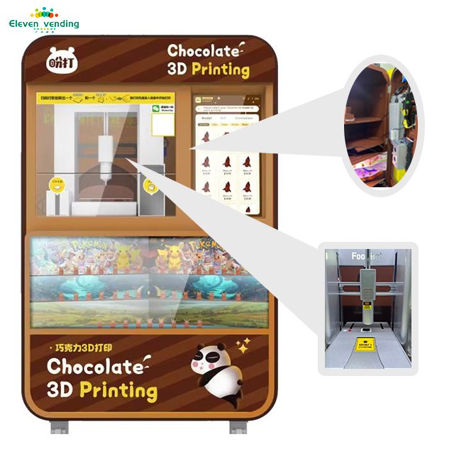 3D printer chocolate vending machine toy sculpture hot chocolate