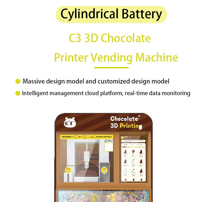 3D printer chocolate vending machine toy sculpture hot chocolate