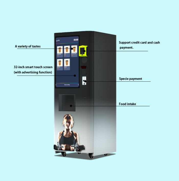 24/7 Automated Protein Shake Dispenser for Fitness Centers